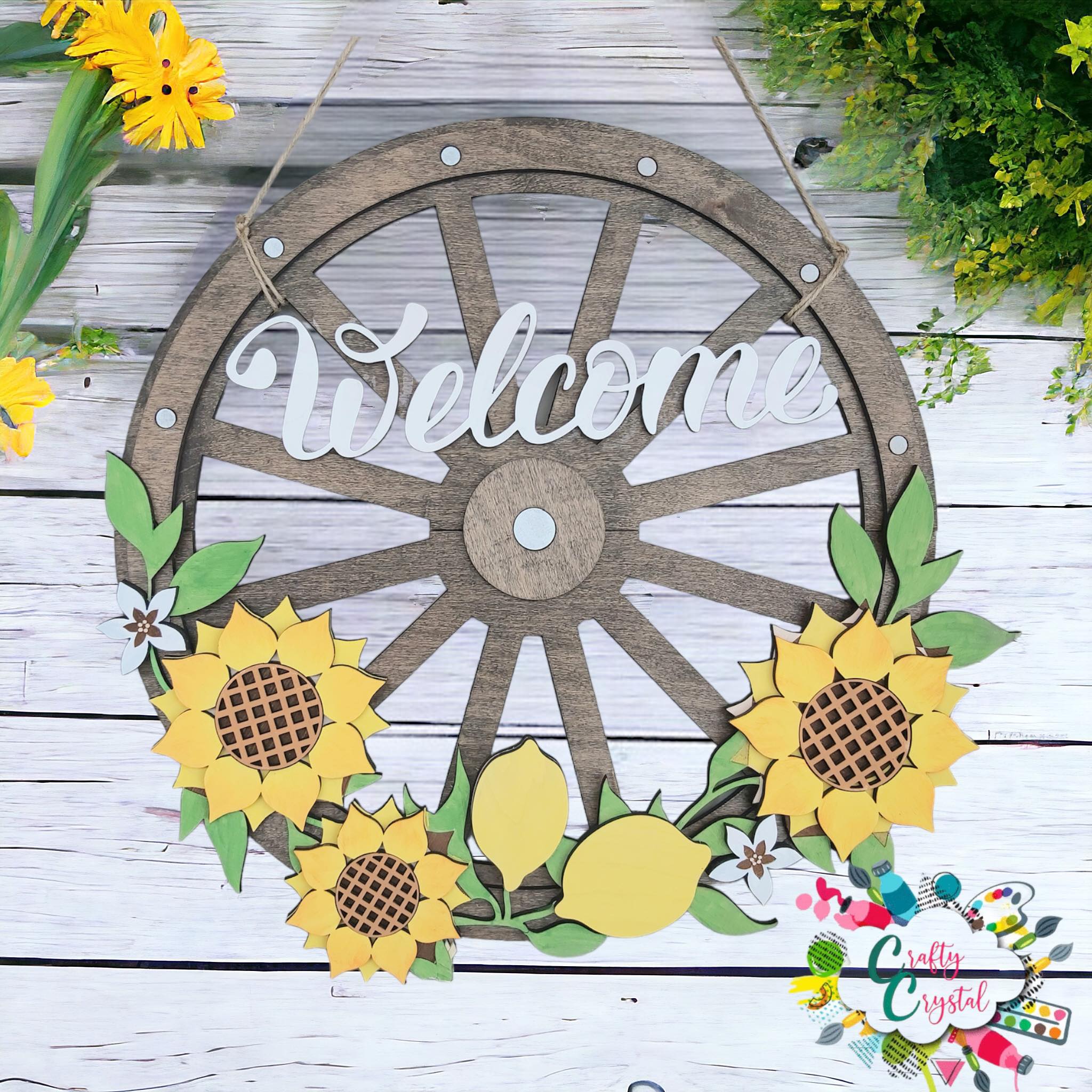 D.I.Y Sunflower Wagon Wheel | My Site